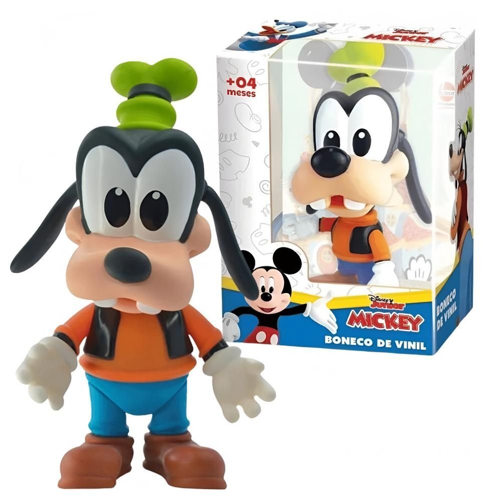 Boneco De Vinil Mickey E Amigos – Pateta 12cm Lider – Papelaria Pigmeu